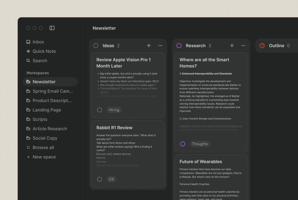 True Ventures - Distraction-Free Creativity With AI Writing Workspace Strut